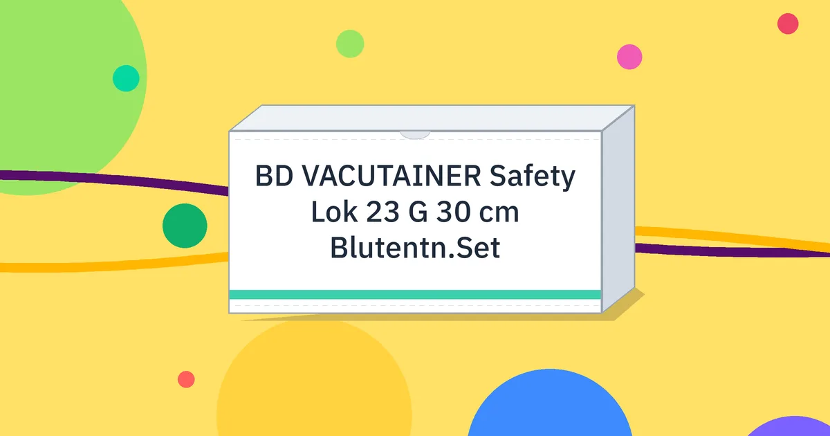 Symbolbild: Packung mit der Aufschrift BD VACUTAINER Safety Lok 23 G 30 cm Blutentn.Set (PZN 15739099) – Verfügbarkeit und Bezug in Apotheken in Frankfurt am Main