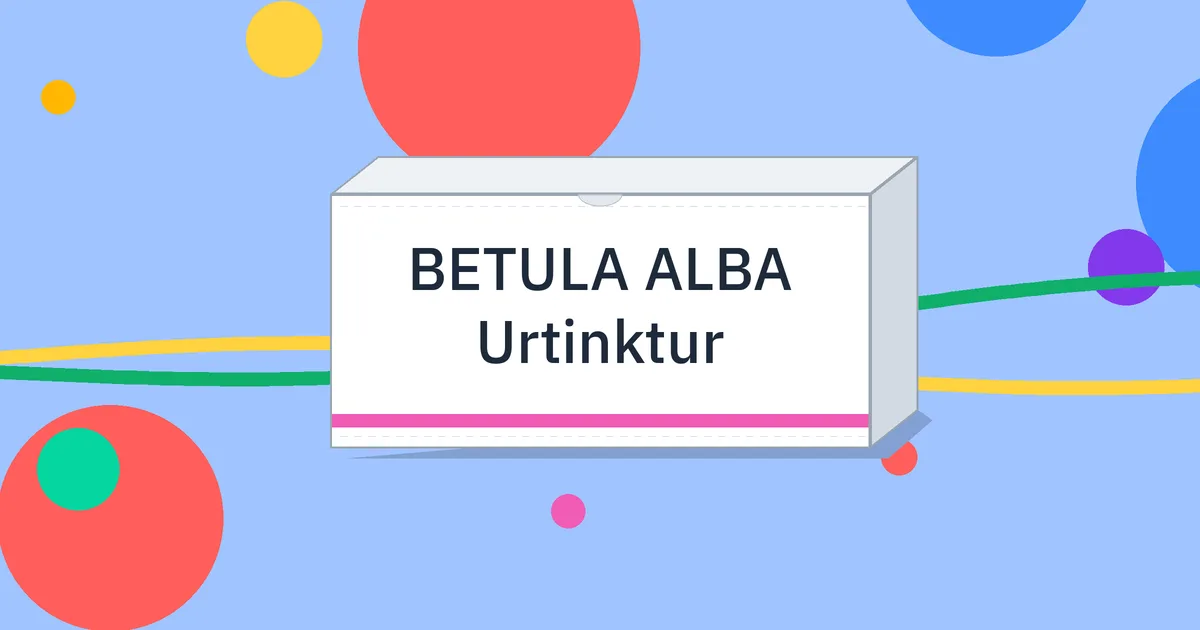 Symbolbild: Packung mit der Aufschrift BETULA ALBA Urtinktur (PZN 02608585) – Verfügbarkeit und Bezug in Apotheken in Frankfurt am Main
