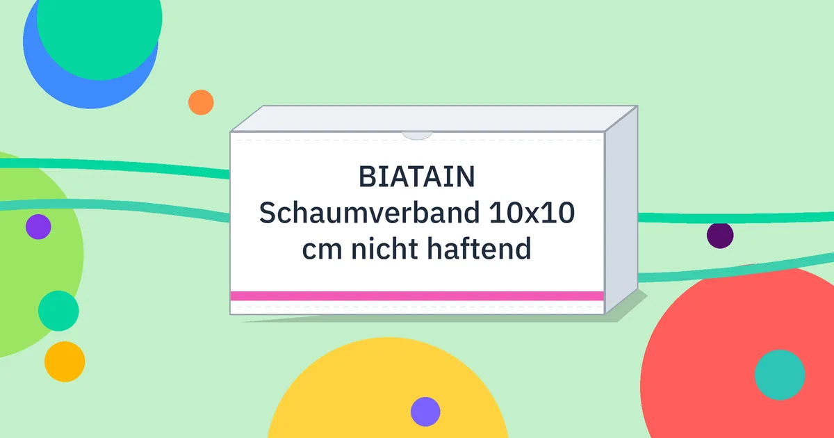 Symbolbild: Packung mit der Aufschrift BIATAIN Schaumverband 10x10 cm nicht haftend (PZN 19166878) – Verfügbarkeit und Bezug in Apotheken in Frankfurt am Main