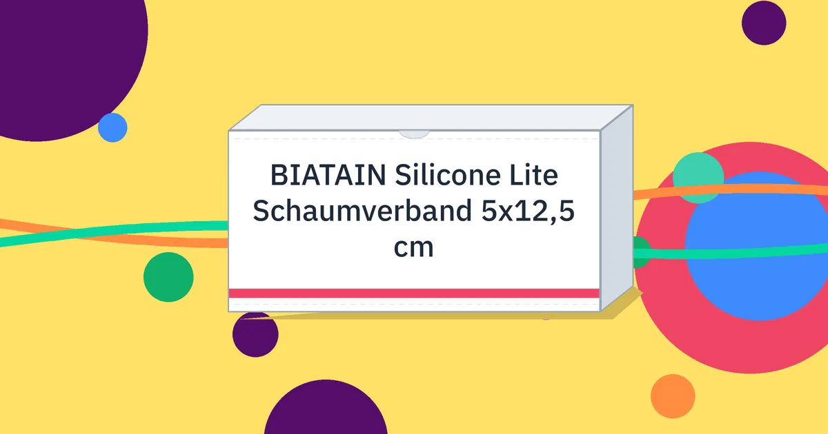 Symbolbild: Packung mit der Aufschrift BIATAIN Silicone Lite Schaumverband 5x12,5 cm (PZN 11485992) – Verfügbarkeit und Bezug in Apotheken in Frankfurt am Main