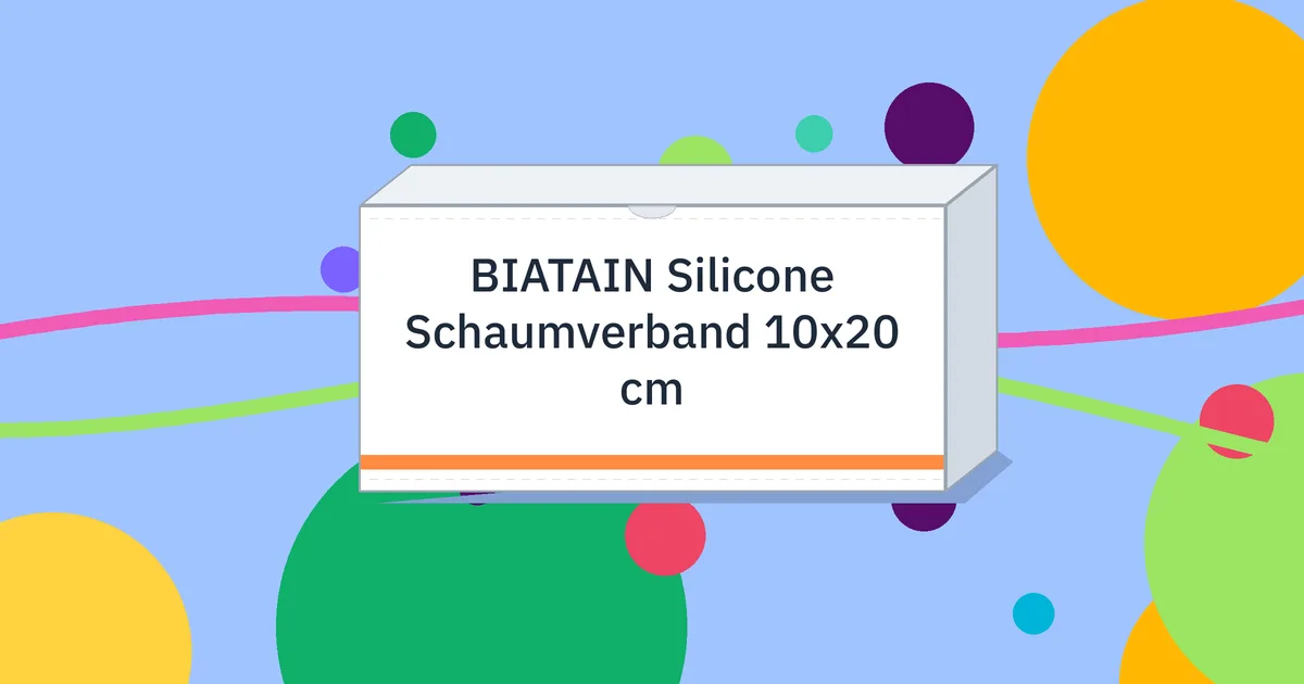 Symbolbild: Packung mit der Aufschrift BIATAIN Silicone Schaumverband 10x20 cm (PZN 18122838) – Verfügbarkeit und Bezug in Apotheken in Frankfurt am Main