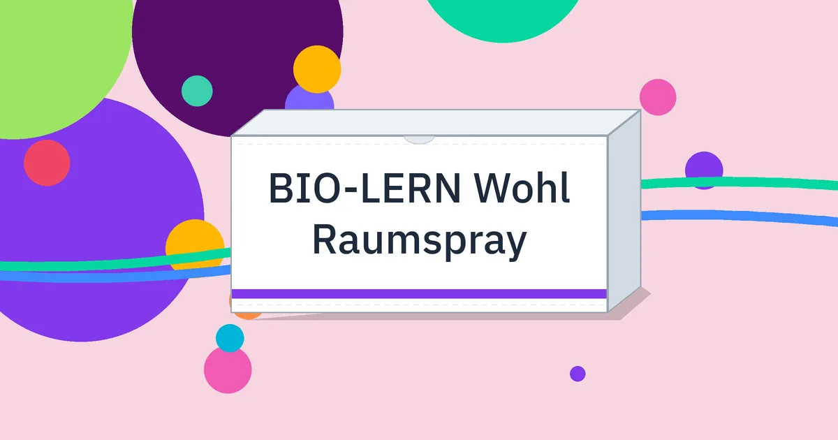 Symbolbild: Packung mit der Aufschrift BIO-LERN Wohl Raumspray (PZN 18881550) – Verfügbarkeit und Bezug in Apotheken in Frankfurt am Main