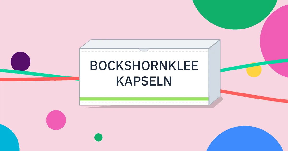Symbolbild: Packung mit der Aufschrift BOCKSHORNKLEE KAPSELN (PZN 07659682) – Verfügbarkeit und Bezug in Apotheken in Frankfurt am Main