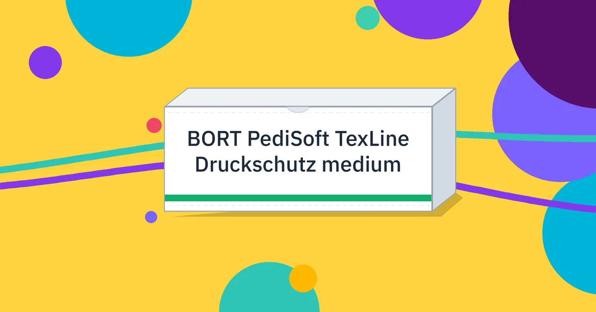 Symbolbild: Packung mit der Aufschrift BORT PediSoft TexLine Druckschutz medium (PZN 07670175) – Verfügbarkeit und Bezug in Apotheken in Frankfurt am Main