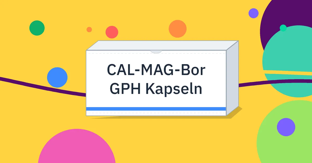 Symbolbild: Packung mit der Aufschrift CAL-MAG-Bor GPH Kapseln (PZN 19712335) – Verfügbarkeit und Bezug in Apotheken in Frankfurt am Main