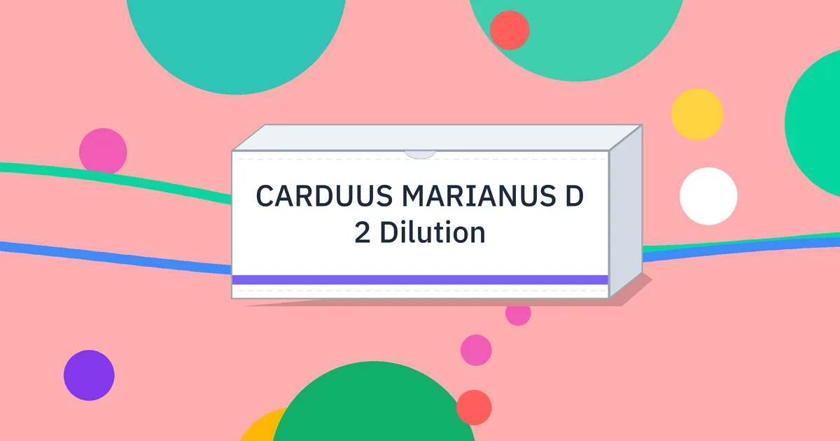 Symbolbild: Packung mit der Aufschrift CARDUUS MARIANUS D 2 Dilution (PZN 01764030) – Verfügbarkeit und Bezug in Apotheken in Frankfurt am Main