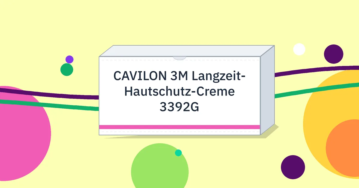 Symbolbild: Packung mit der Aufschrift CAVILON 3M Langzeit-Hautschutz-Creme 3392G (PZN 18437163) – Verfügbarkeit und Bezug in Apotheken in Frankfurt am Main