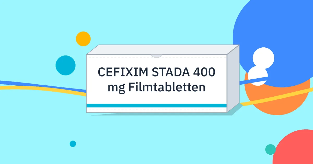 Symbolbild: Packung mit der Aufschrift CEFIXIM STADA 400 mg Filmtabletten (PZN 05124103) – Verfügbarkeit und Bezug in Apotheken in Frankfurt am Main