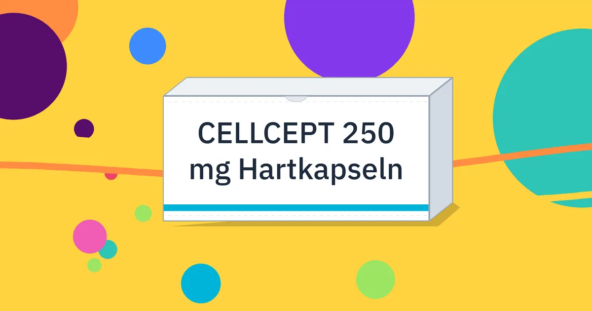 Symbolbild: Packung mit der Aufschrift CELLCEPT 250 mg Hartkapseln (PZN 06309856) – Verfügbarkeit und Bezug in Apotheken in Frankfurt am Main