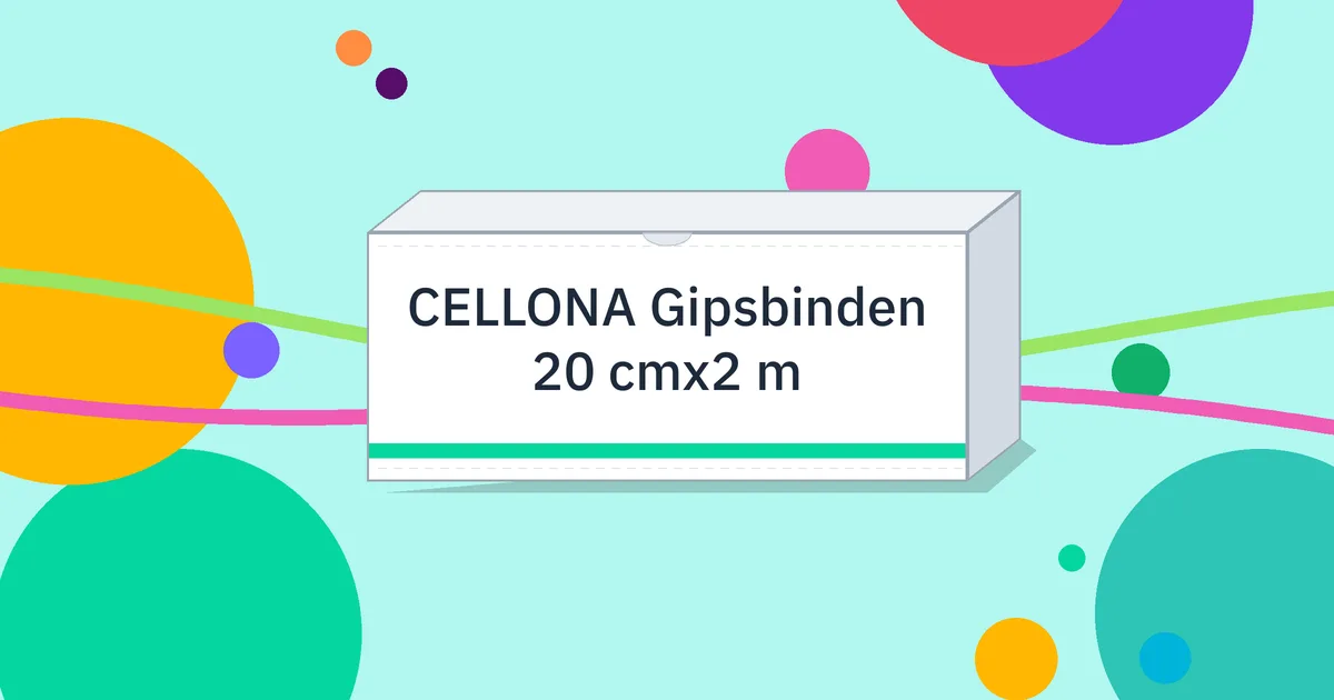 Symbolbild: Packung mit der Aufschrift CELLONA Gipsbinden 20 cmx2 m (PZN 00191655) – Verfügbarkeit und Bezug in Apotheken in Frankfurt am Main