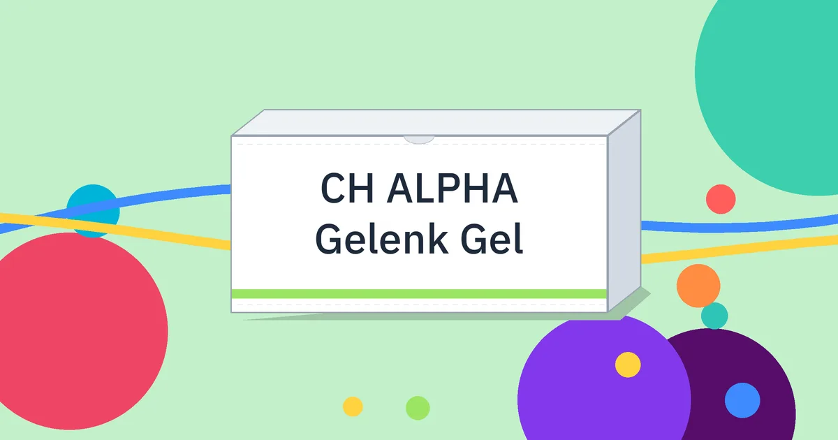 Symbolbild: Packung mit der Aufschrift CH ALPHA Gelenk Gel (PZN 07248950) – Verfügbarkeit und Bezug in Apotheken in Frankfurt am Main