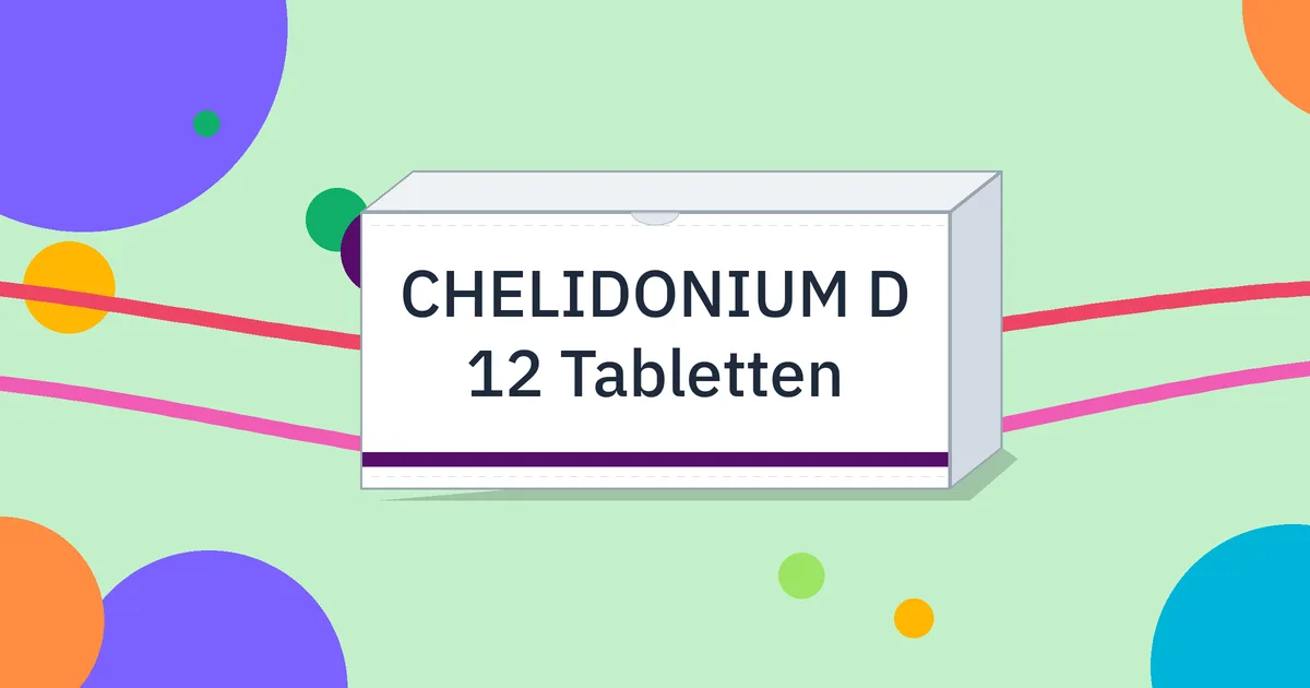 Symbolbild: Packung mit der Aufschrift CHELIDONIUM D 12 Tabletten (PZN 02628122) – Verfügbarkeit und Bezug in Apotheken in Frankfurt am Main