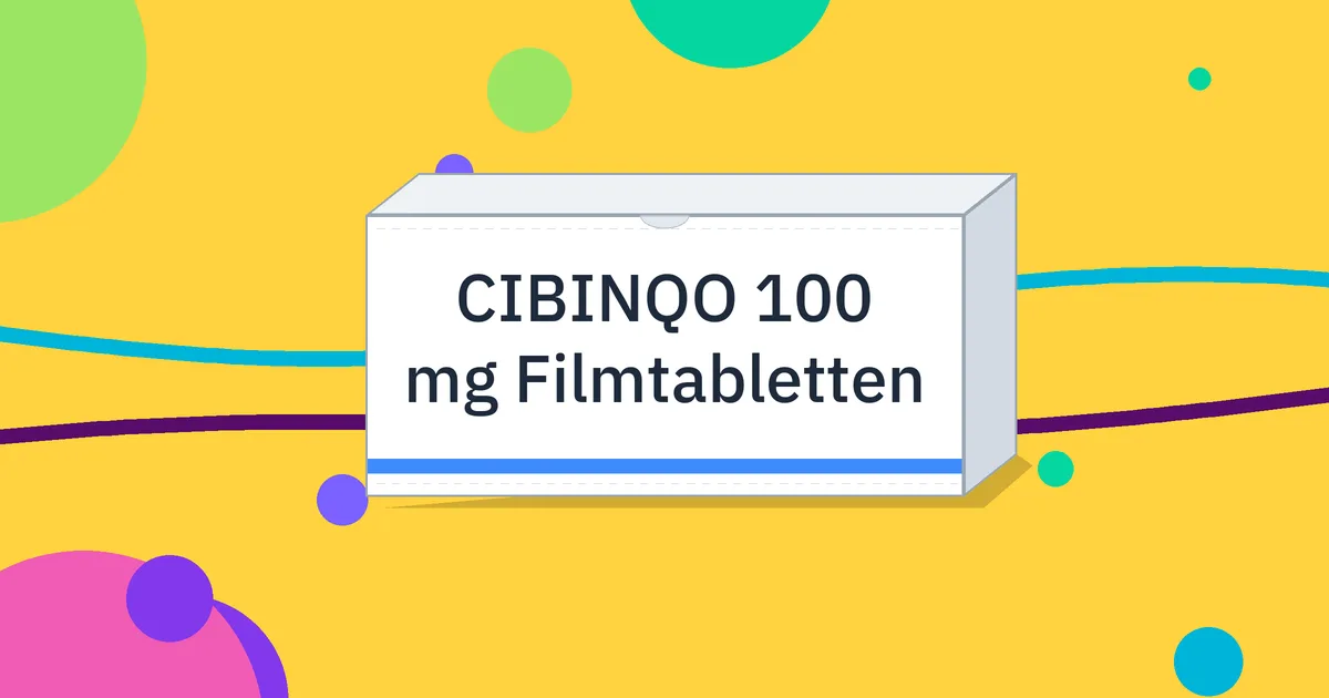 Symbolbild: Packung mit der Aufschrift CIBINQO 100 mg Filmtabletten (PZN 17388014) – Verfügbarkeit und Bezug in Apotheken in Frankfurt am Main