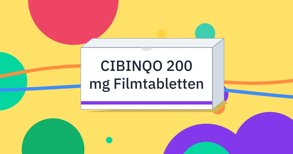 Symbolbild: Packung mit der Aufschrift CIBINQO 200 mg Filmtabletten (PZN 19300354) – Verfügbarkeit und Bezug in Apotheken in Frankfurt am Main
