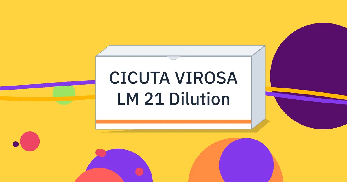 Symbolbild: Packung mit der Aufschrift CICUTA VIROSA LM 21 Dilution (PZN 12818763) – Verfügbarkeit und Bezug in Apotheken in Frankfurt am Main
