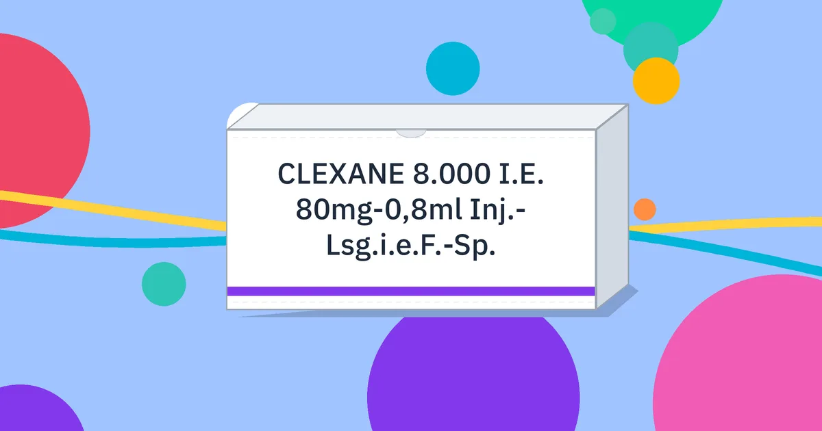 Symbolbild: Packung mit der Aufschrift CLEXANE 8.000 I.E. 80mg-0,8ml Inj.-Lsg.i.e.F.-Sp. (PZN 17147598) – Verfügbarkeit und Bezug in Apotheken in Frankfurt am Main
