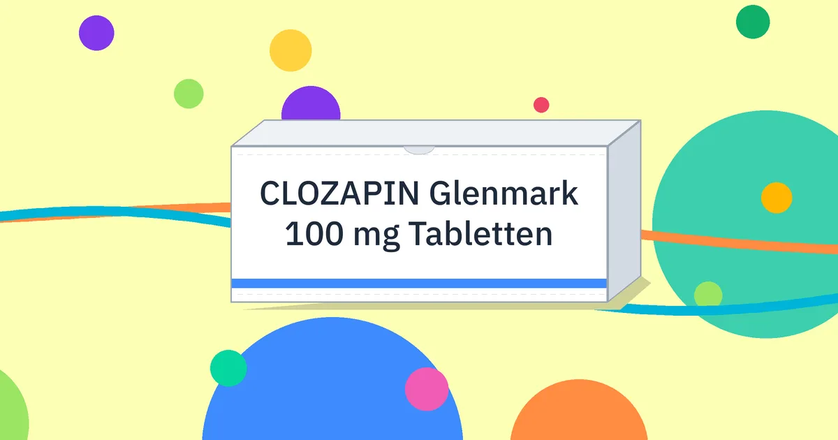 Symbolbild: Packung mit der Aufschrift CLOZAPIN Glenmark 100 mg Tabletten (PZN 11532496) – Verfügbarkeit und Bezug in Apotheken in Frankfurt am Main