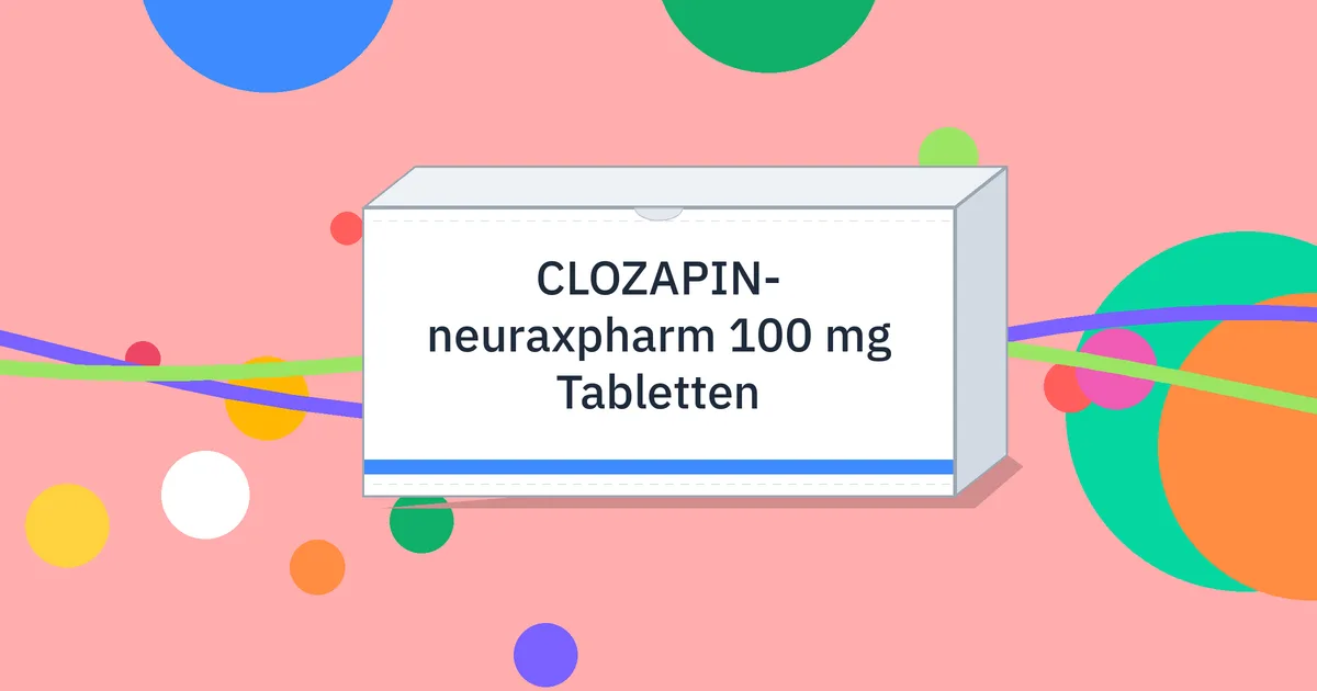 Symbolbild: Packung mit der Aufschrift CLOZAPIN-neuraxpharm 100 mg Tabletten (PZN 00557151) – Verfügbarkeit und Bezug in Apotheken in Frankfurt am Main