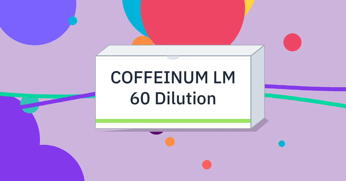 Symbolbild: Packung mit der Aufschrift COFFEINUM LM 60 Dilution (PZN 12832013) – Verfügbarkeit und Bezug in Apotheken in Frankfurt am Main