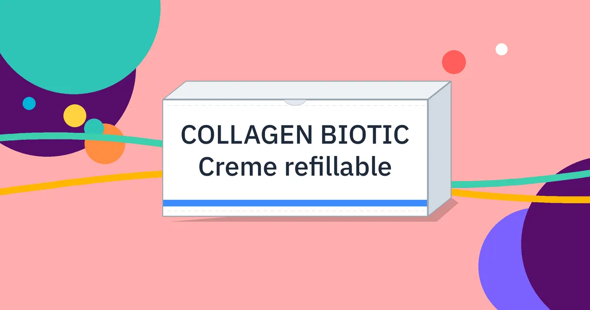 Symbolbild: Packung mit der Aufschrift COLLAGEN BIOTIC Creme refillable (PZN 20787232) – Verfügbarkeit und Bezug in Apotheken in Frankfurt am Main
