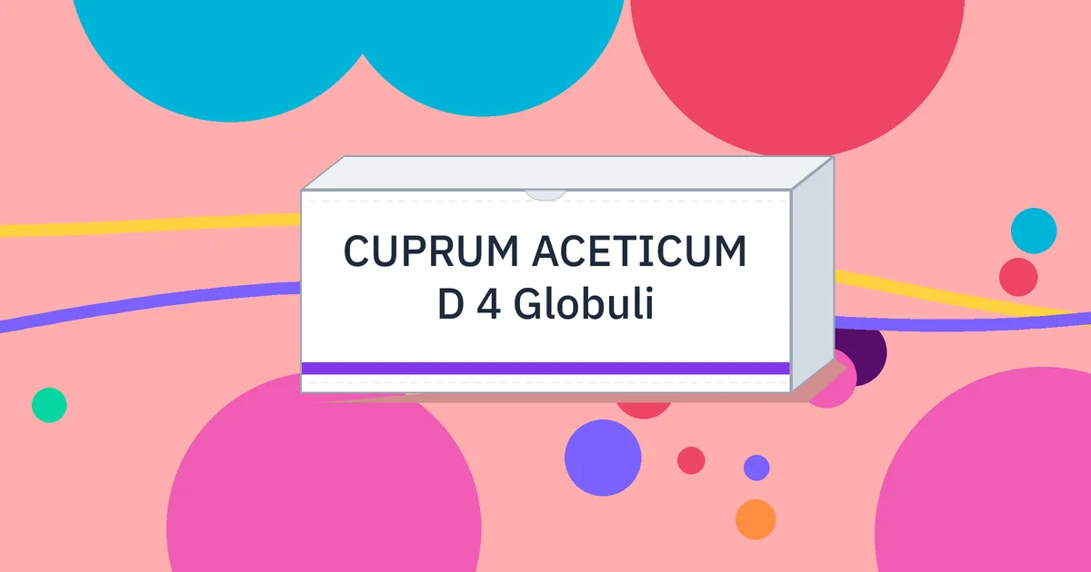 Symbolbild: Packung mit der Aufschrift CUPRUM ACETICUM D 4 Globuli (PZN 02127992) – Verfügbarkeit und Bezug in Apotheken in Frankfurt am Main