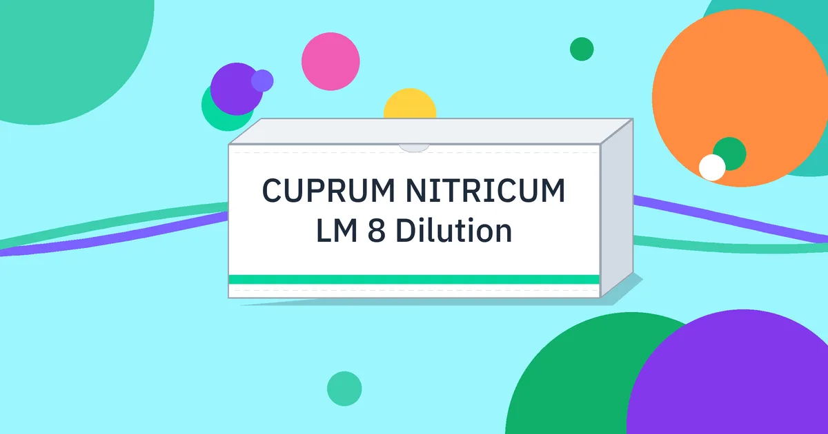 Symbolbild: Packung mit der Aufschrift CUPRUM NITRICUM LM 8 Dilution (PZN 12838518) – Verfügbarkeit und Bezug in Apotheken in Frankfurt am Main