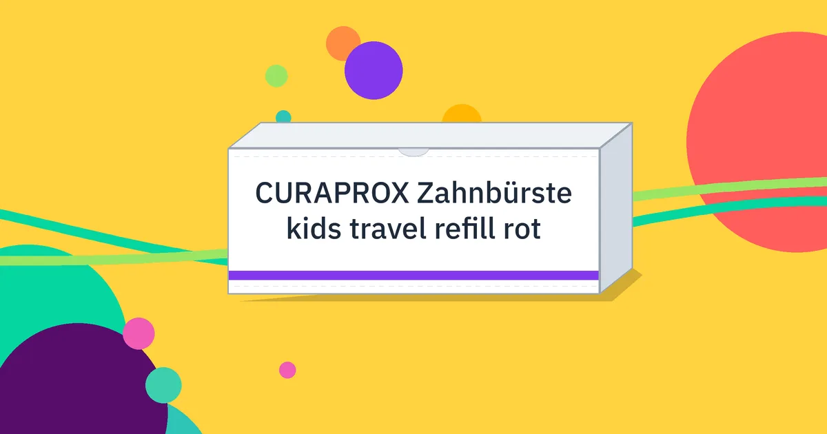 Symbolbild: Packung mit der Aufschrift CURAPROX Zahnbürste kids travel refill rot (PZN 20319264) – Verfügbarkeit und Bezug in Apotheken in Frankfurt am Main