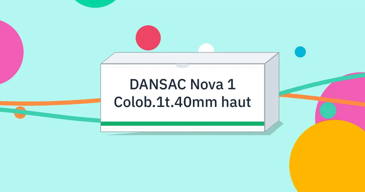 Symbolbild: Packung mit der Aufschrift DANSAC Nova 1 Colob.1t.40mm haut (PZN 00599528) – Verfügbarkeit und Bezug in Apotheken in Frankfurt am Main