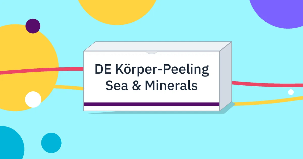 Symbolbild: Packung mit der Aufschrift DE Körper-Peeling Sea & Minerals (PZN 18899857) – Verfügbarkeit und Bezug in Apotheken in Frankfurt am Main