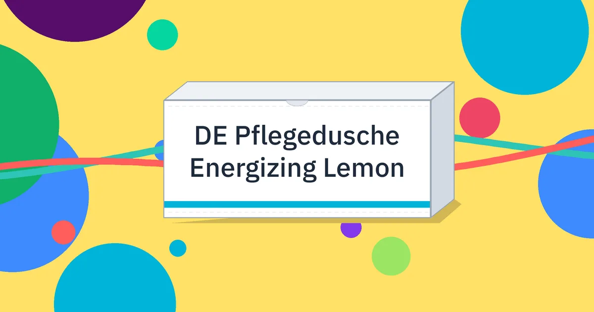Symbolbild: Packung mit der Aufschrift DE Pflegedusche Energizing Lemon (PZN 16388331) – Verfügbarkeit und Bezug in Apotheken in Frankfurt am Main