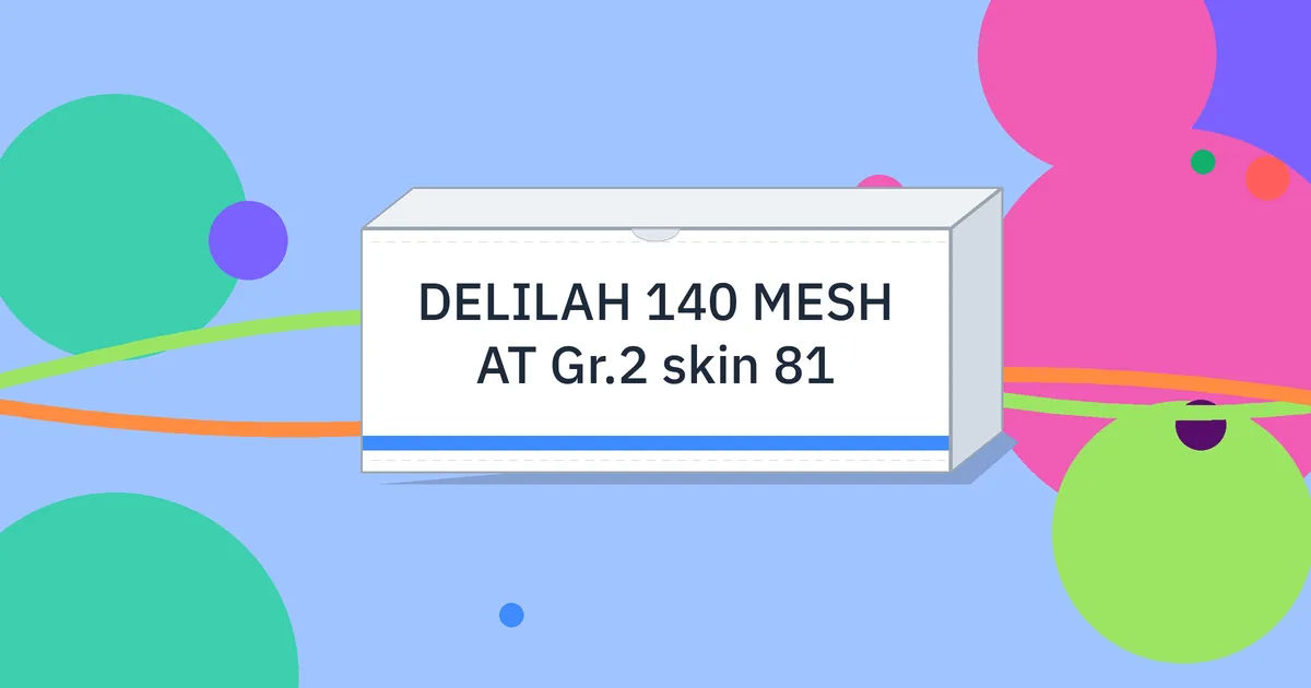 Symbolbild: Packung mit der Aufschrift DELILAH 140 MESH AT Gr.2 skin 81 (PZN 13849932) – Verfügbarkeit und Bezug in Apotheken in Frankfurt am Main