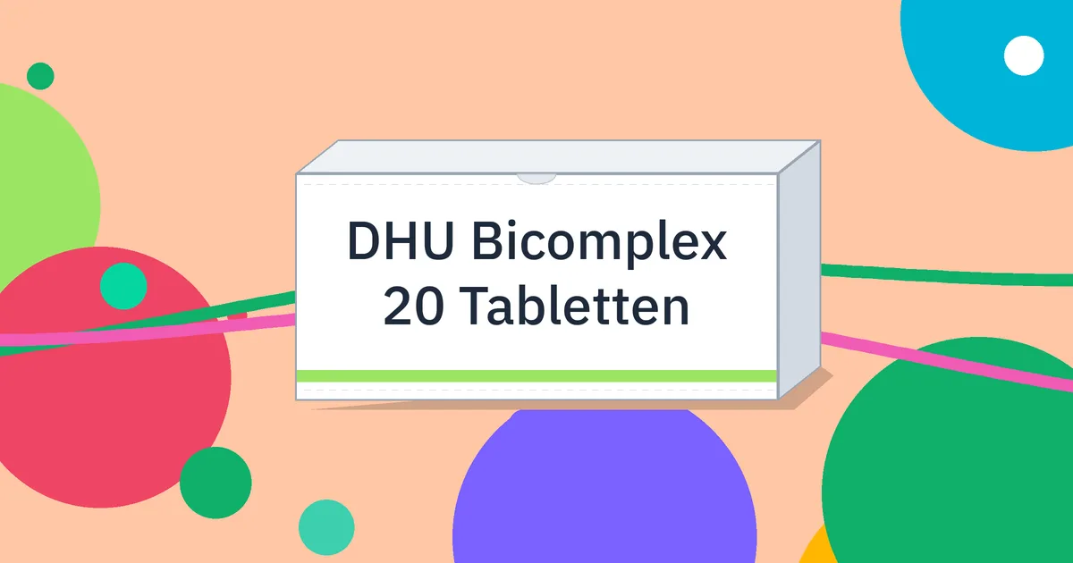 Symbolbild: Packung mit der Aufschrift DHU Bicomplex 20 Tabletten (PZN 16743140) – Verfügbarkeit und Bezug in Apotheken in Frankfurt am Main