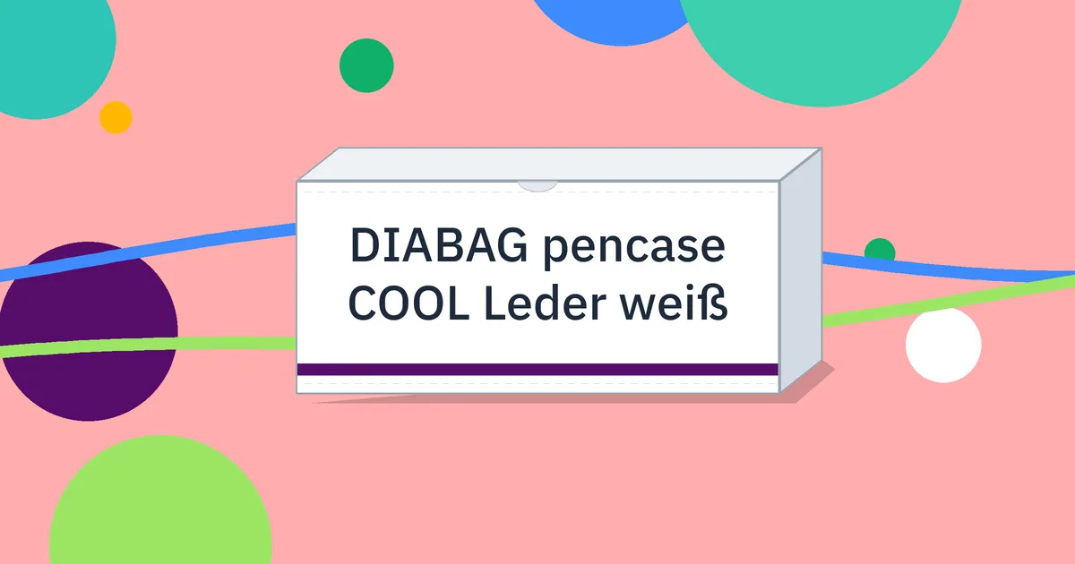 Symbolbild: Packung mit der Aufschrift DIABAG pencase COOL Leder weiß (PZN 12408692) – Verfügbarkeit und Bezug in Apotheken in Frankfurt am Main