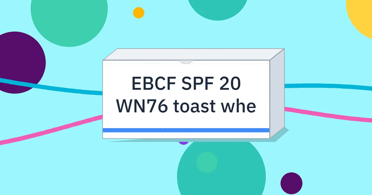 Symbolbild: Packung mit der Aufschrift EBCF SPF 20 WN76 toast whe (PZN 18895457) – Verfügbarkeit und Bezug in Apotheken in Frankfurt am Main