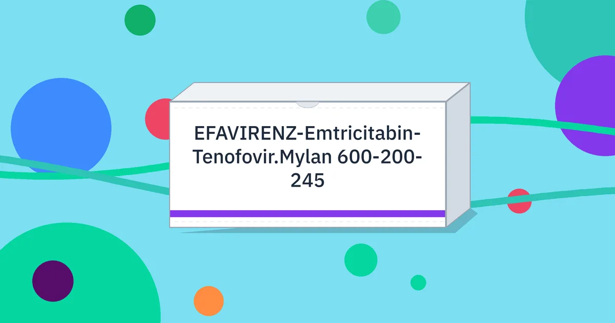Symbolbild: Packung mit der Aufschrift EFAVIRENZ-Emtricitabin-Tenofovir.Mylan 600-200-245 (PZN 13583598) – Verfügbarkeit und Bezug in Apotheken in Frankfurt am Main