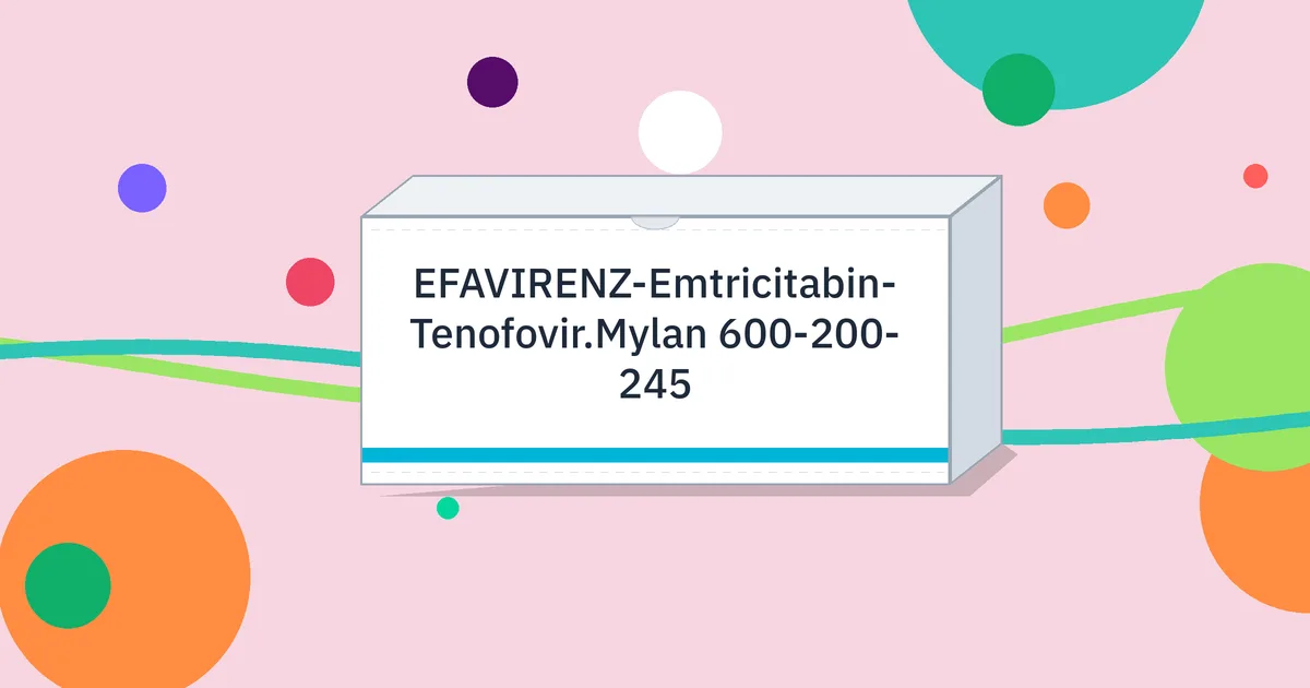 Symbolbild: Packung mit der Aufschrift EFAVIRENZ-Emtricitabin-Tenofovir.Mylan 600-200-245 (PZN 13583581) – Verfügbarkeit und Bezug in Apotheken in Frankfurt am Main