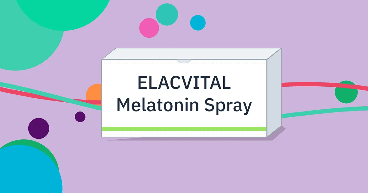 Symbolbild: Packung mit der Aufschrift ELACVITAL Melatonin Spray (PZN 20596791) – Verfügbarkeit und Bezug in Apotheken in Frankfurt am Main