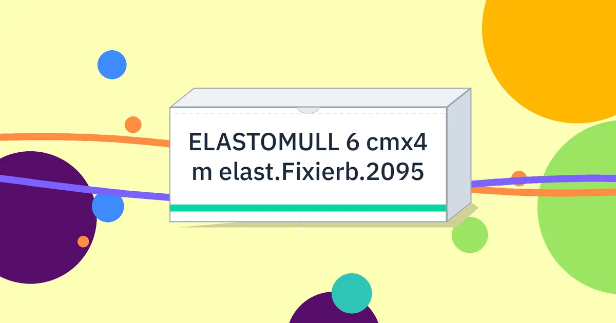 Symbolbild: Packung mit der Aufschrift ELASTOMULL 6 cmx4 m elast.Fixierb.2095 (PZN 19700220) – Verfügbarkeit und Bezug in Apotheken in Frankfurt am Main