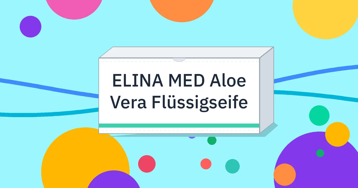 Symbolbild: Packung mit der Aufschrift ELINA MED Aloe Vera Flüssigseife (PZN 10710174) – Verfügbarkeit und Bezug in Apotheken in Frankfurt am Main