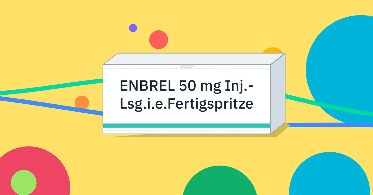 Symbolbild: Packung mit der Aufschrift ENBREL 50 mg Inj.-Lsg.i.e.Fertigspritze (PZN 14139919) – Verfügbarkeit und Bezug in Apotheken in Frankfurt am Main