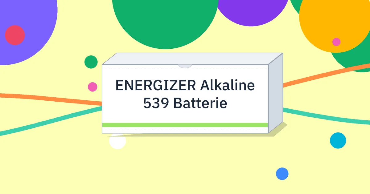 Symbolbild: Packung mit der Aufschrift ENERGIZER Alkaline 539 Batterie (PZN 00976474) – Verfügbarkeit und Bezug in Apotheken in Frankfurt am Main