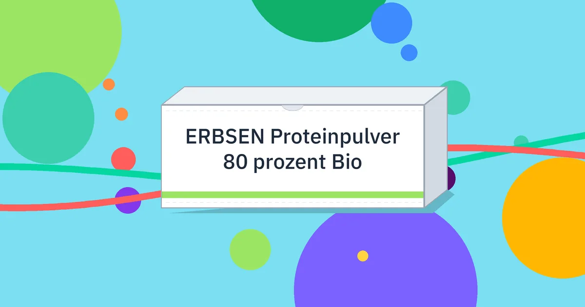Symbolbild: Packung mit der Aufschrift ERBSEN Proteinpulver 80 prozent Bio (PZN 18094875) – Verfügbarkeit und Bezug in Apotheken in Frankfurt am Main