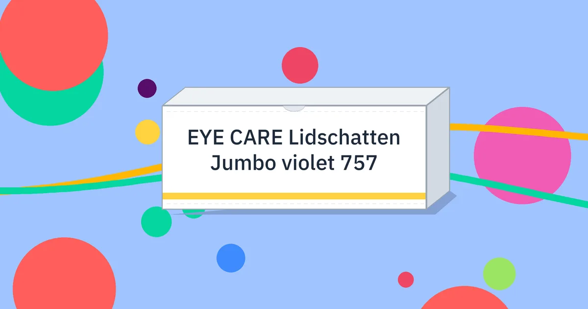 Symbolbild: Packung mit der Aufschrift EYE CARE Lidschatten Jumbo violet 757 (PZN 10530874) – Verfügbarkeit und Bezug in Apotheken in Frankfurt am Main