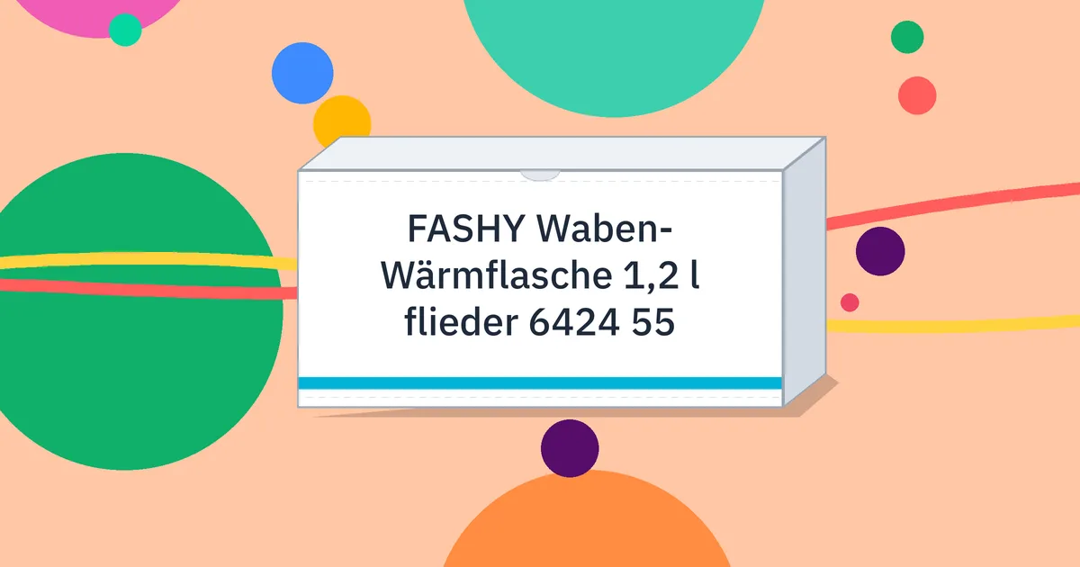 Symbolbild: Packung mit der Aufschrift FASHY Waben-Wärmflasche 1,2 l flieder 6424 55 (PZN 19136819) – Verfügbarkeit und Bezug in Apotheken in Frankfurt am Main