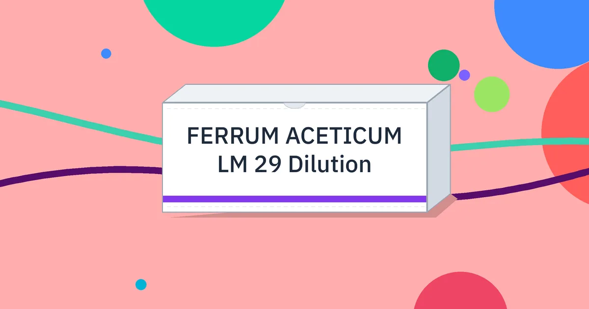 Symbolbild: Packung mit der Aufschrift FERRUM ACETICUM LM 29 Dilution (PZN 13488523) – Verfügbarkeit und Bezug in Apotheken in Frankfurt am Main