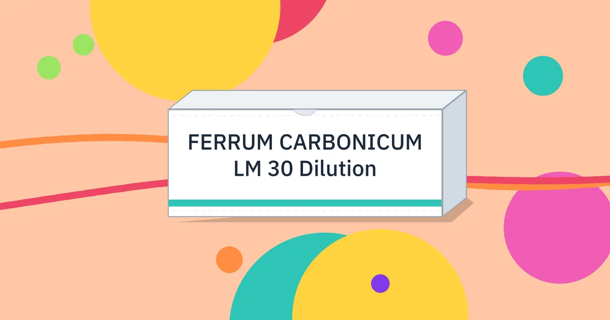 Symbolbild: Packung mit der Aufschrift FERRUM CARBONICUM LM 30 Dilution (PZN 12848190) – Verfügbarkeit und Bezug in Apotheken in Frankfurt am Main