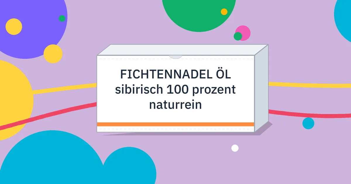 Symbolbild: Packung mit der Aufschrift FICHTENNADEL ÖL sibirisch 100 prozent naturrein (PZN 07798797) – Verfügbarkeit und Bezug in Apotheken in Frankfurt am Main