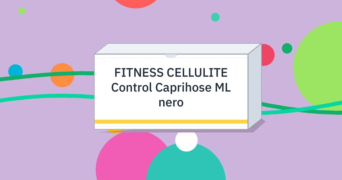 Symbolbild: Packung mit der Aufschrift FITNESS CELLULITE Control Caprihose ML nero (PZN 16191812) – Verfügbarkeit und Bezug in Apotheken in Frankfurt am Main