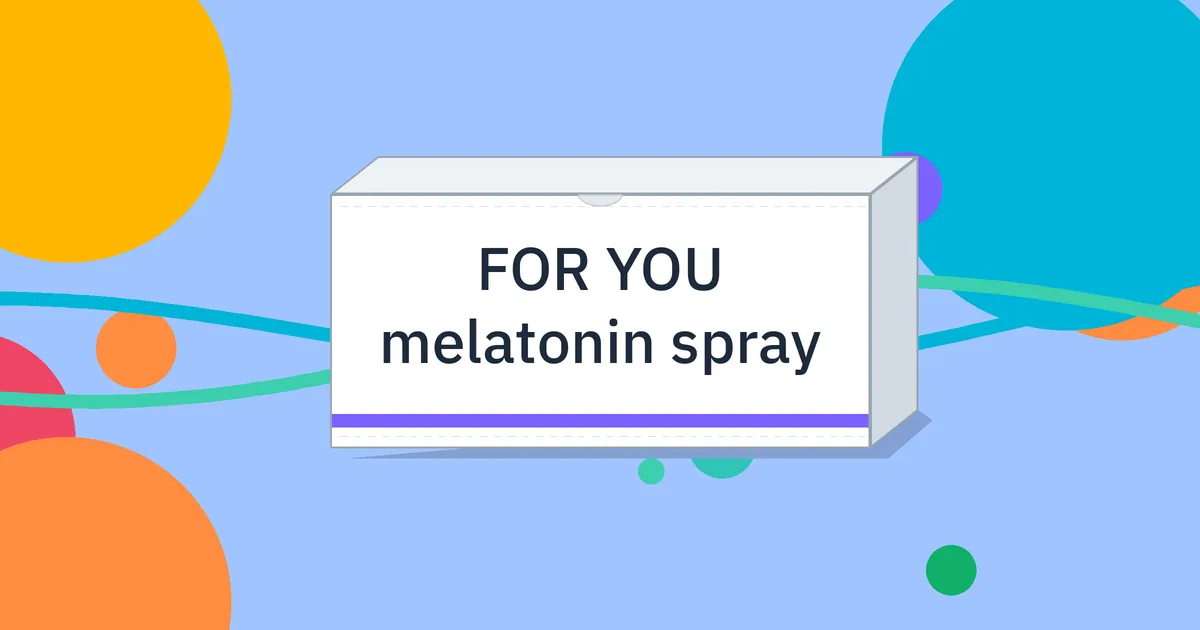 Symbolbild: Packung mit der Aufschrift FOR YOU melatonin spray (PZN 19379864) – Verfügbarkeit und Bezug in Apotheken in Frankfurt am Main