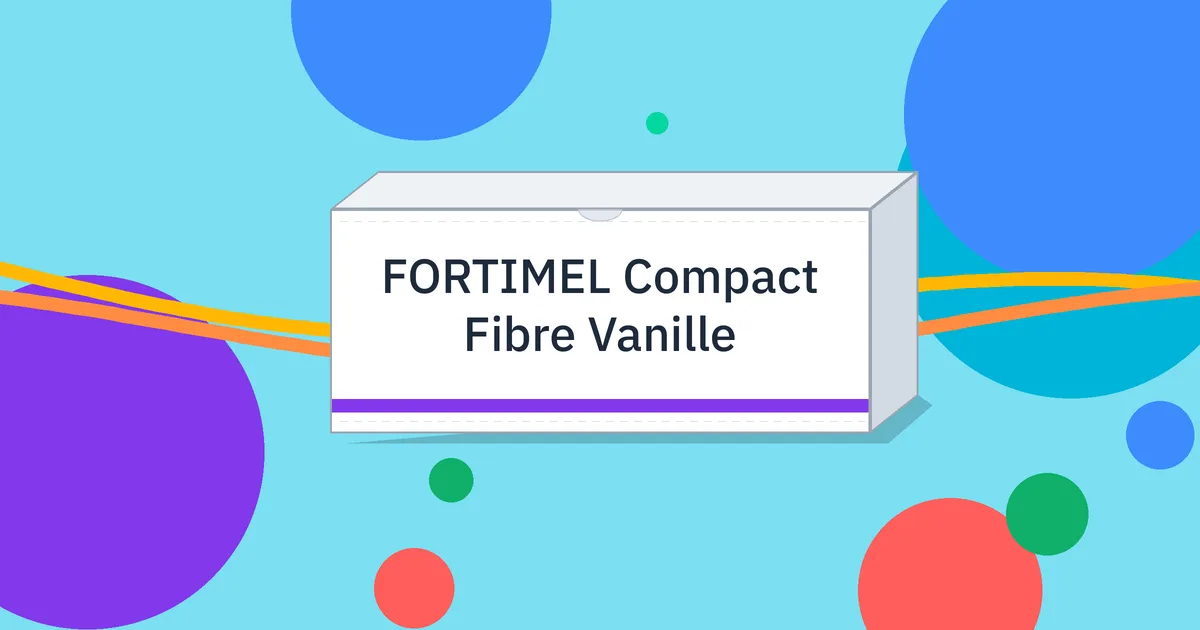 Symbolbild: Packung mit der Aufschrift FORTIMEL Compact Fibre Vanille (PZN 19964692) – Verfügbarkeit und Bezug in Apotheken in Frankfurt am Main